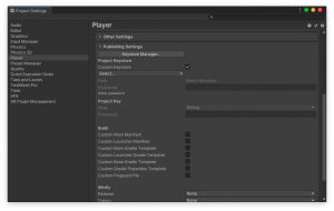 Unity AndroidのKeyStore作成手順