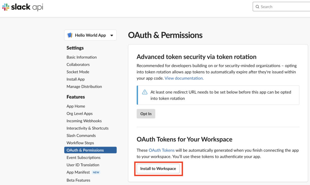Boltを使用してSlack Botを作成してみる