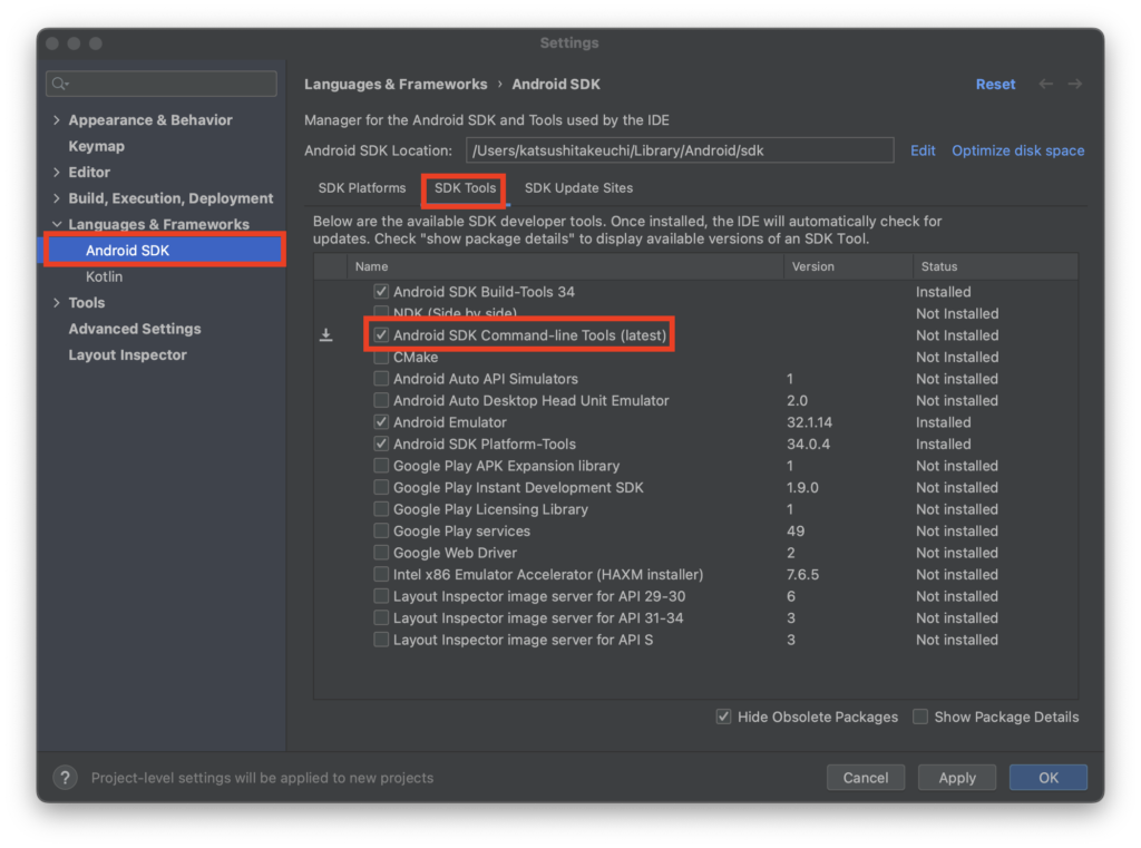 flutter doctor実行時のエラー解決方法備忘録